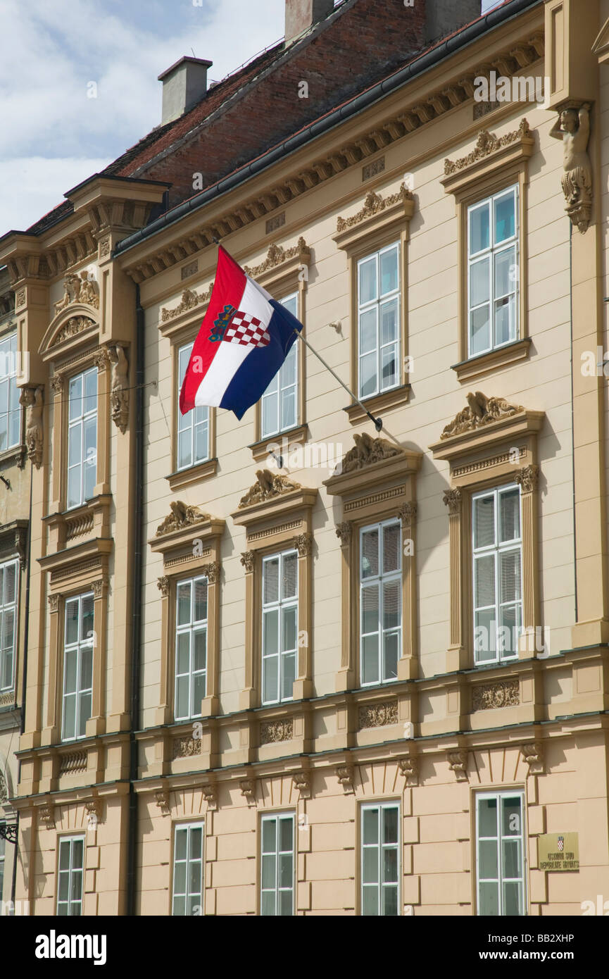 Croatia-Zagreb:Old Town Zagreb-Government Building on Markov Trg Square ...