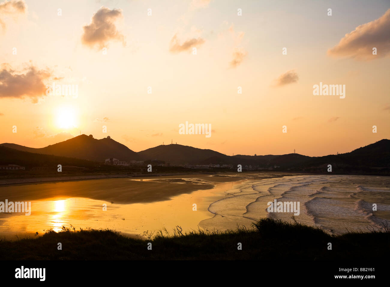 China, Zhoushan Prefecture, Shengsi Islands, Sijiao Island. Sunset ...