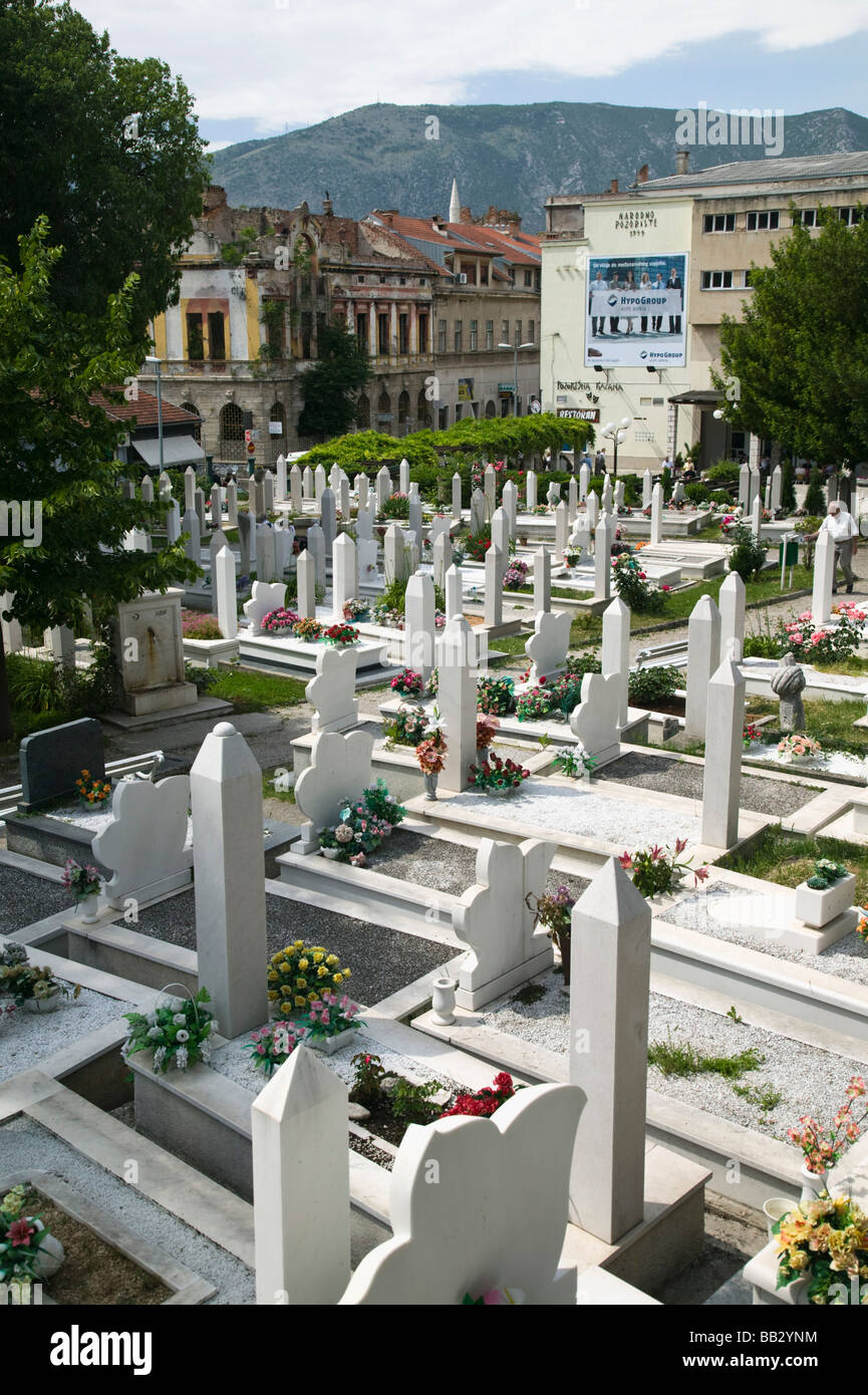 Bosnia-Hercegovina - Mostar. Cemetery of War Dead from the seige of ...