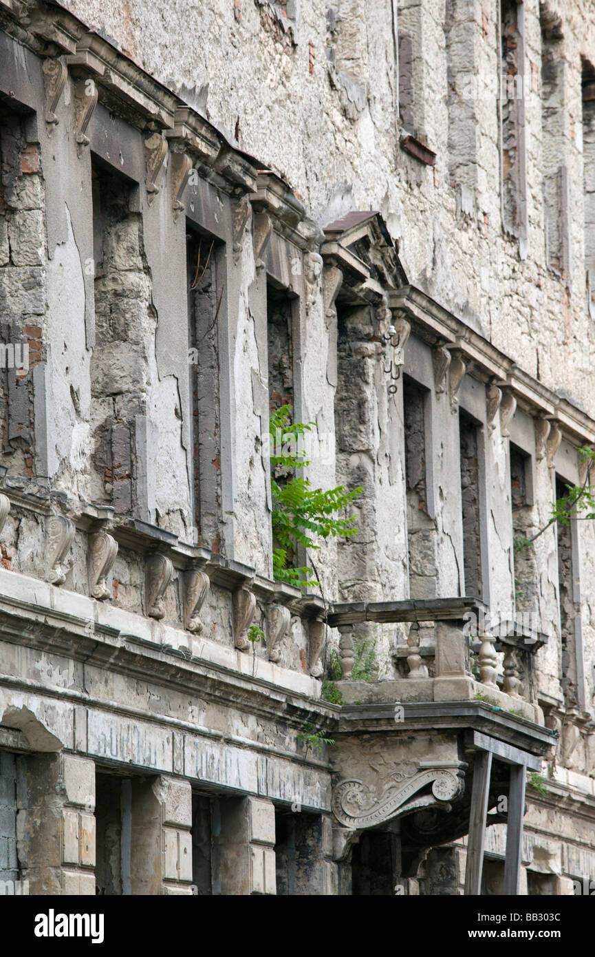Bosnia-Hercegovina - Mostar. War Damaged Building / Town Center Stock ...