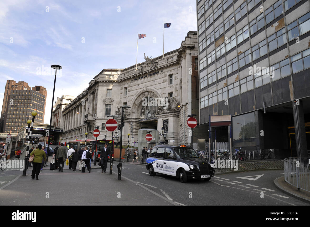Waterloo station London approach Stock Photo - Alamy