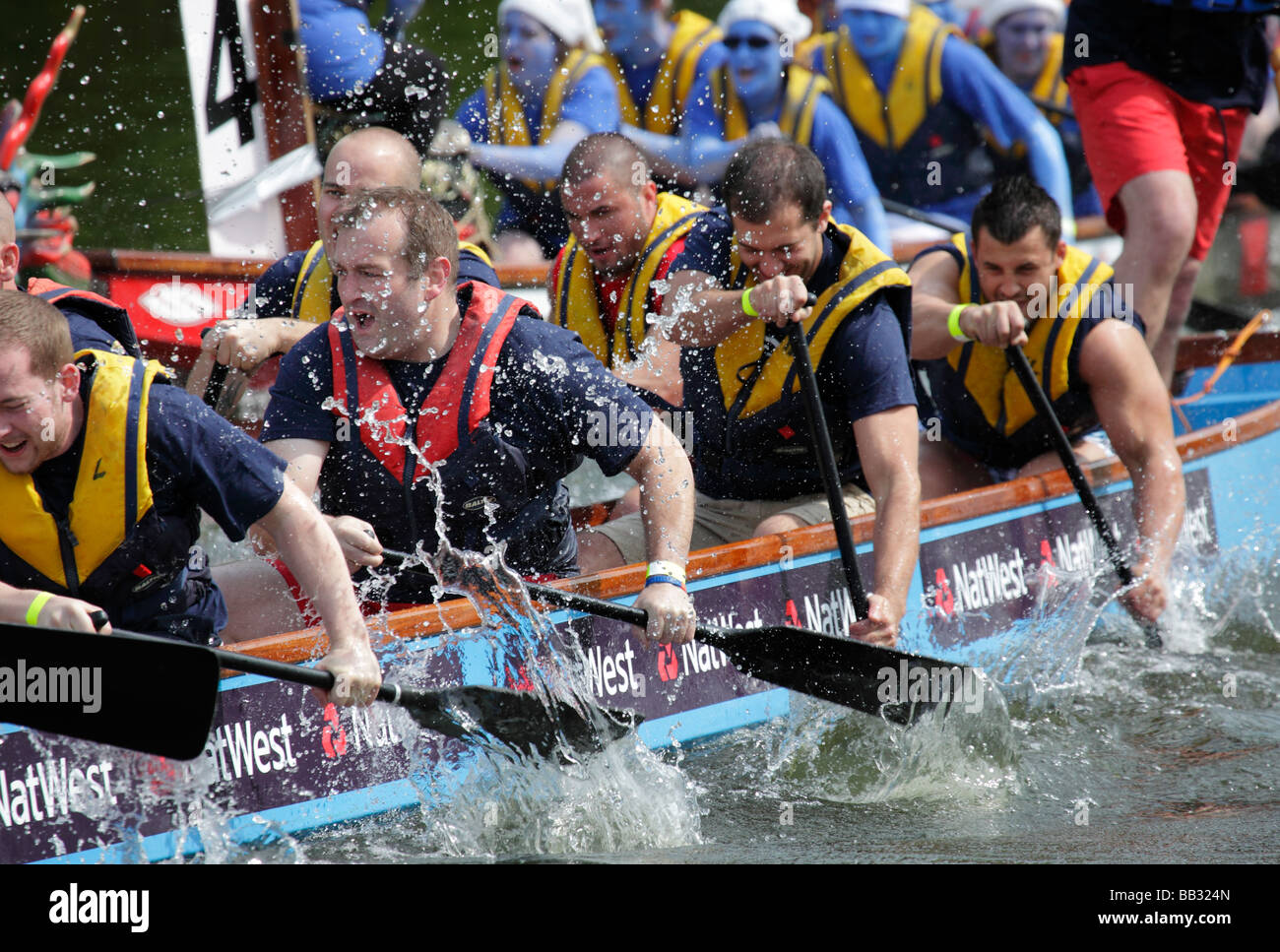 Dragon boat races at Abingdon, 2009 19 Stock Photo - Alamy