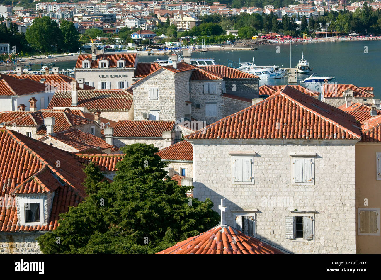 Montenegro, Budva. Budva Old Town / Stari Grad, Old Town Buildings ...
