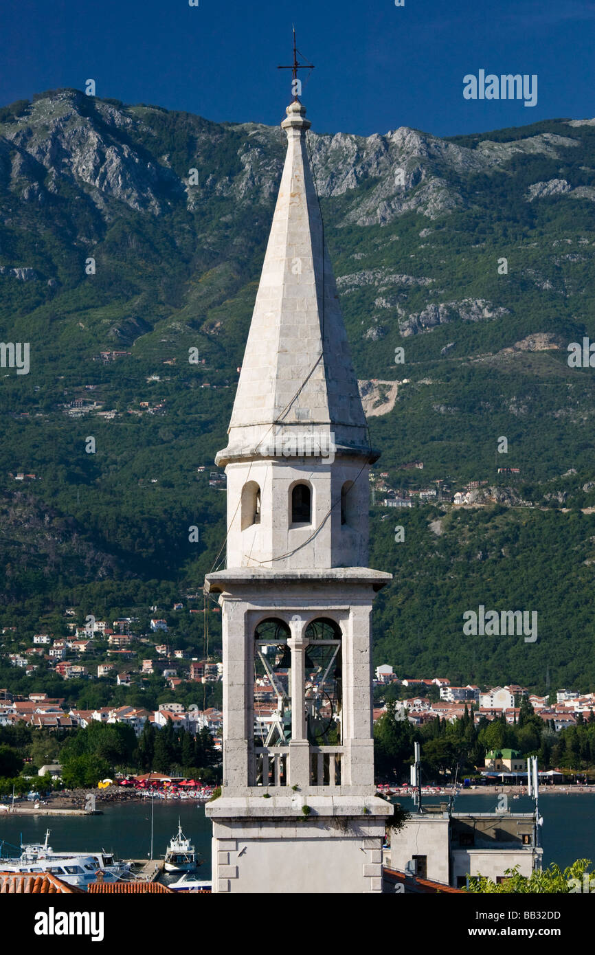 Montenegro, Budva. Budva Old Town / Stari Grad, Old Town Church Stock ...