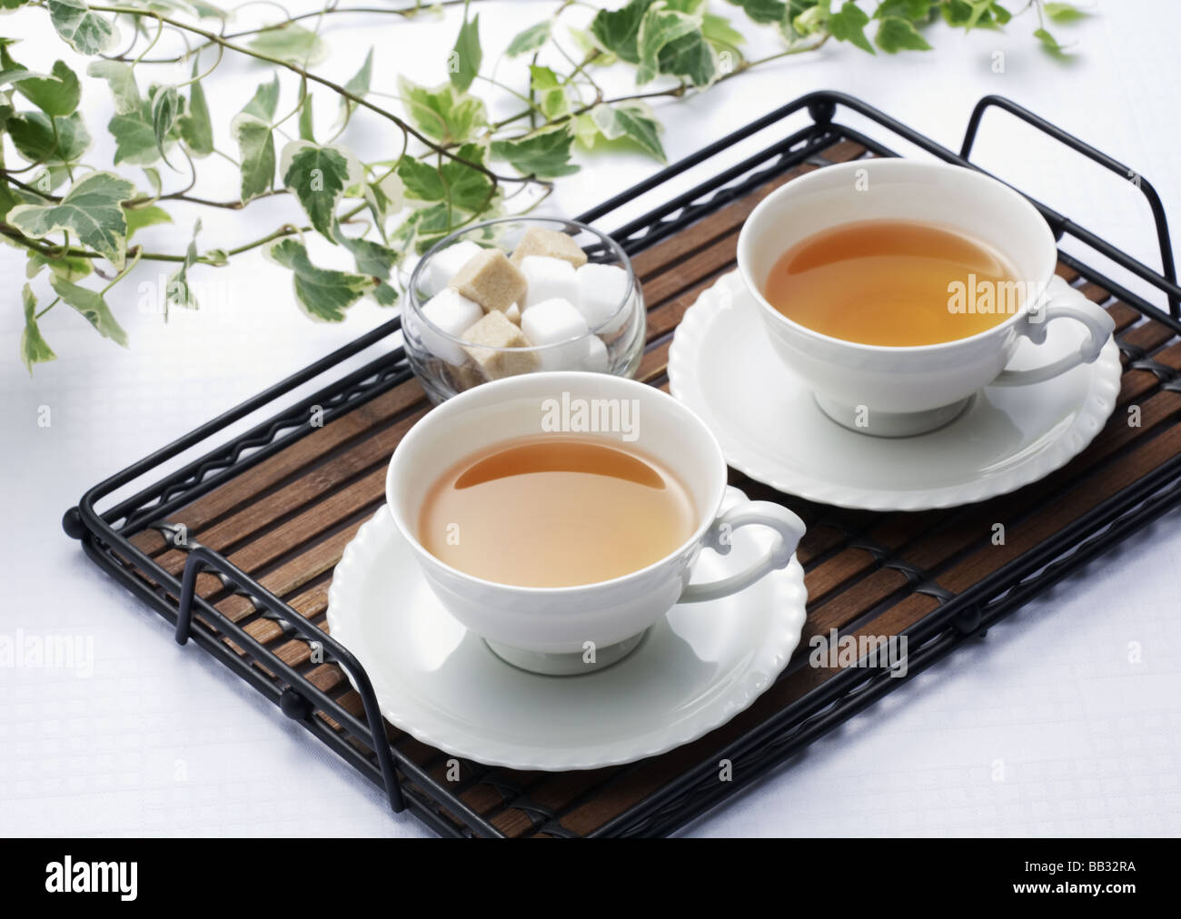Tea pair leaf hi-res stock photography and images - Alamy