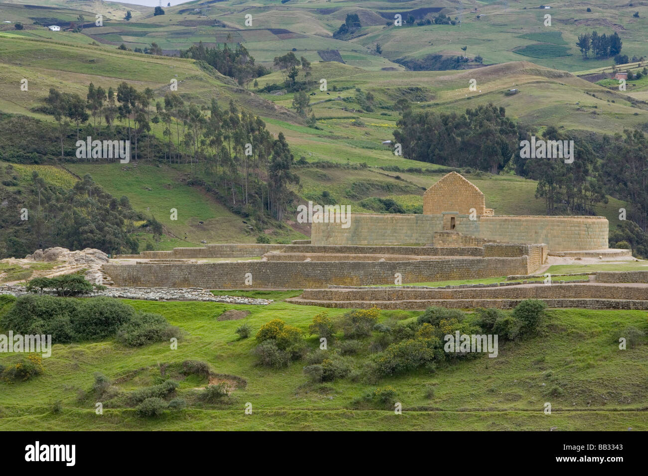 South America Ecuador. Ingapirca Temple of the Sun also known as The ...