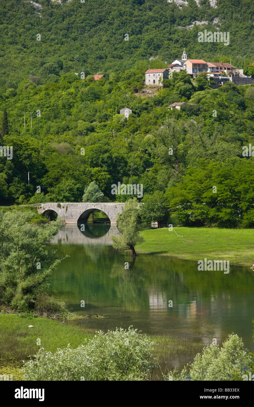 Montenegro, Rijeka Crnojevica. Village View along Crnojevica River near Lake Skadar Stock Photo ...