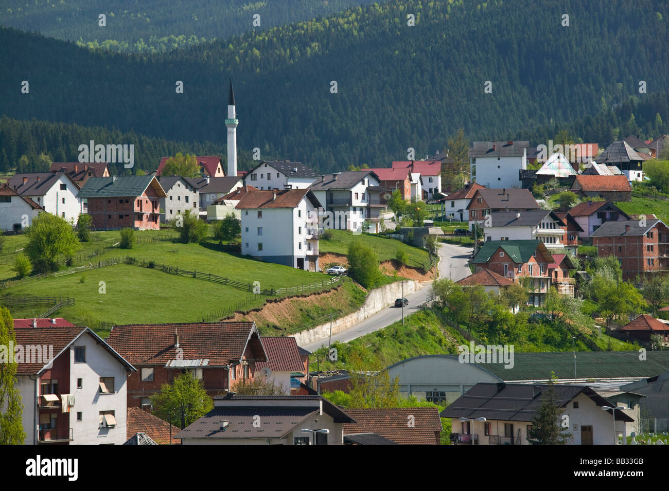 Montenegro, Rozaje. Alpine Ski Resort Town View / Springtime Stock ...