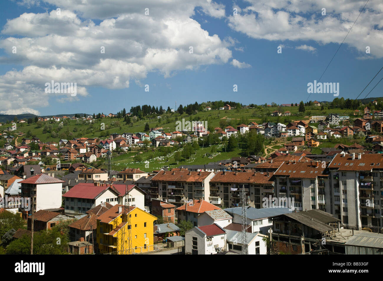 Montenegro, Rozaje. Alpine Ski Resort Town View / Springtime Stock ...
