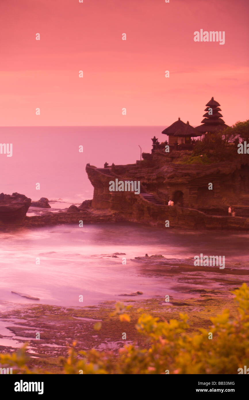 INDONESIA, Bali Province, Tabanan City. Tanah Lot Balines Hindu Temple ...