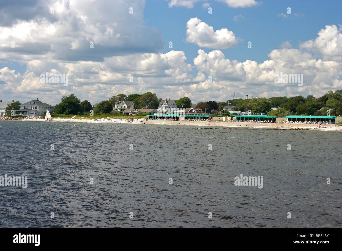 North America, USA, Connecticut, Groton. Eastern Point Beach Stock ...