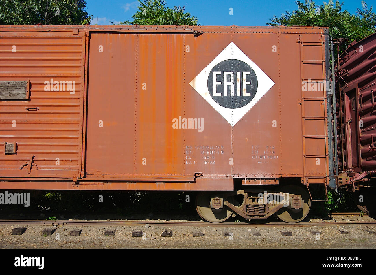 North America, USA, Connecticut, Essex. The Erie Boxcar at the Valley ...