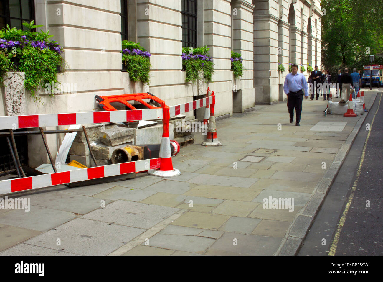 road cones on pavement Stock Photo - Alamy