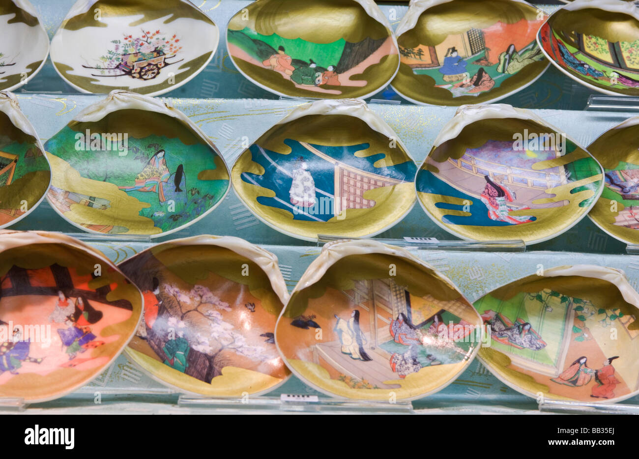 Japan, Kyoto, Painted Shells Stock Photo - Alamy
