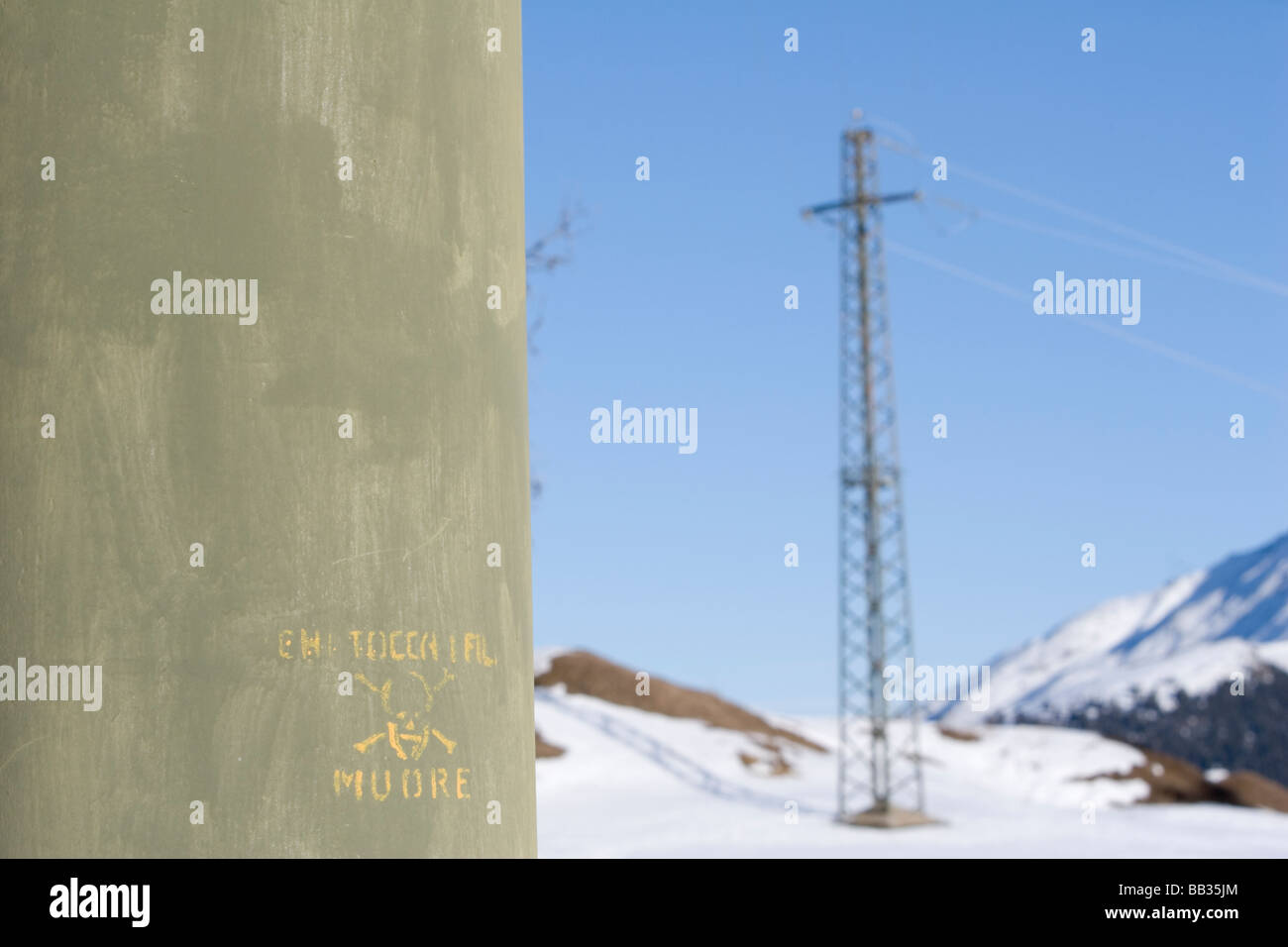 Warning Danger Death Electricity Pylon High Resolution Stock ...