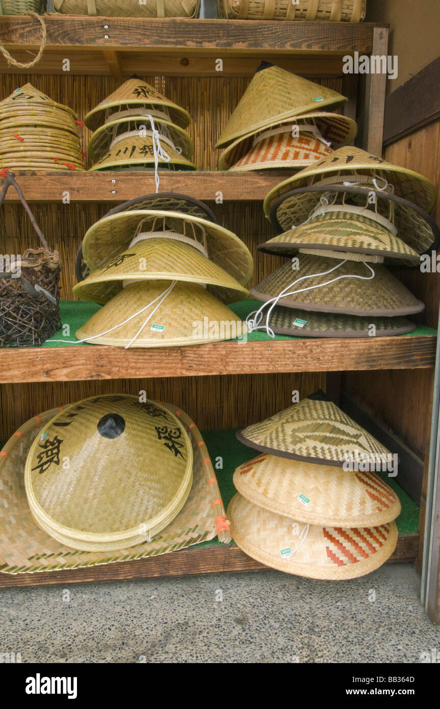 Japan, Gifu, Shirakawago, Souvenir Hats Stock Photo - Alamy