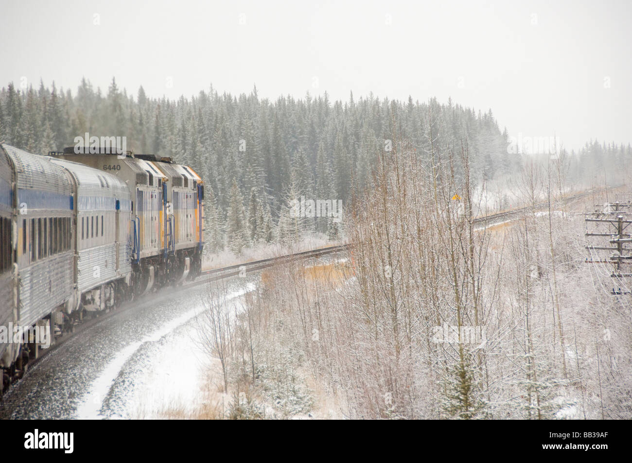 Via rail canada snow train hi-res stock photography and images - Alamy