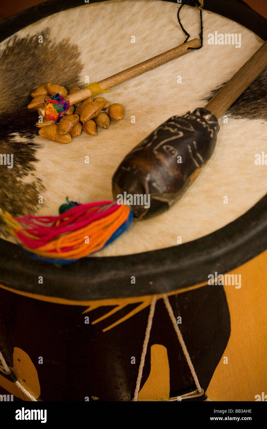 South America, Ecuador, traditional drums Stock Photo - Alamy