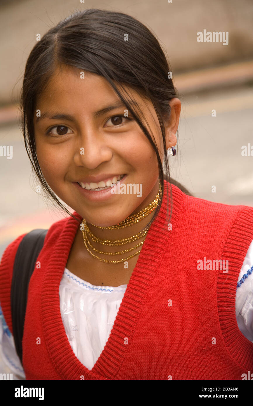 South america ecuador otavalo girl hi-res stock photography and images ...