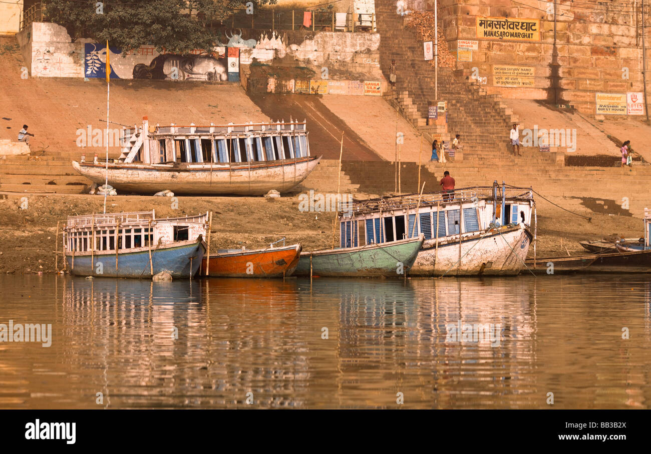 Boats in Varanasi; India Stock Photo - Alamy