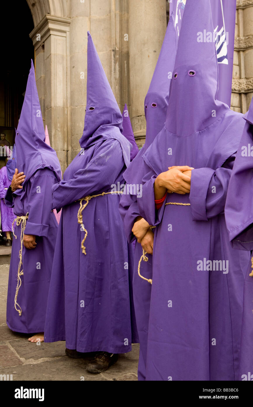 South America, Ecuador, Pinchincha Province, Quito. Procession during ...