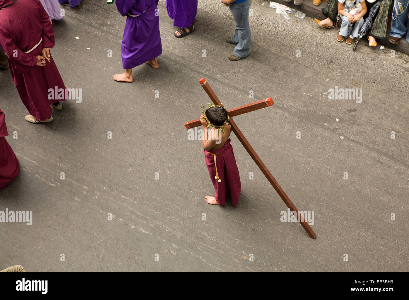 South America, Ecuador, Pinchincha Province, Quito. Procession during ...