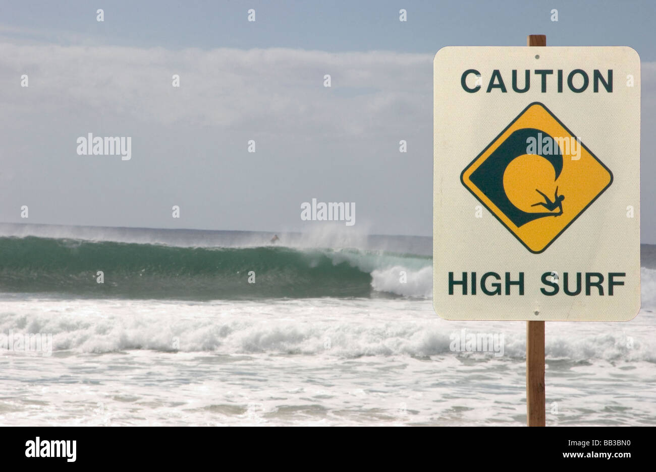 Surf warning sign hi-res stock photography and images - Alamy