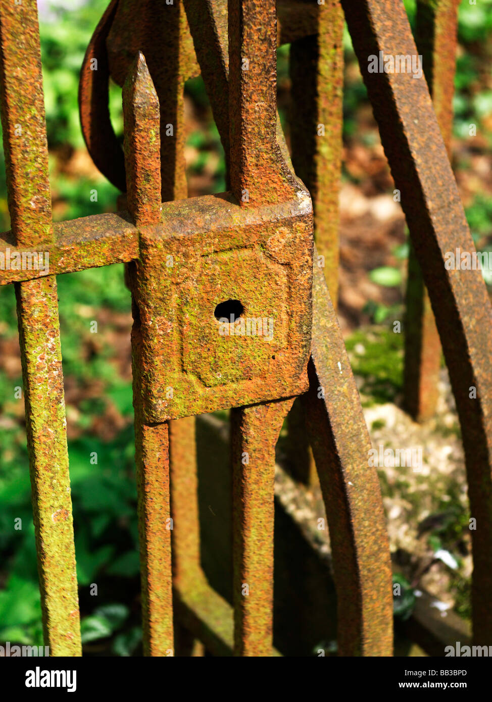 old gate in a cemetery Stock Photo - Alamy