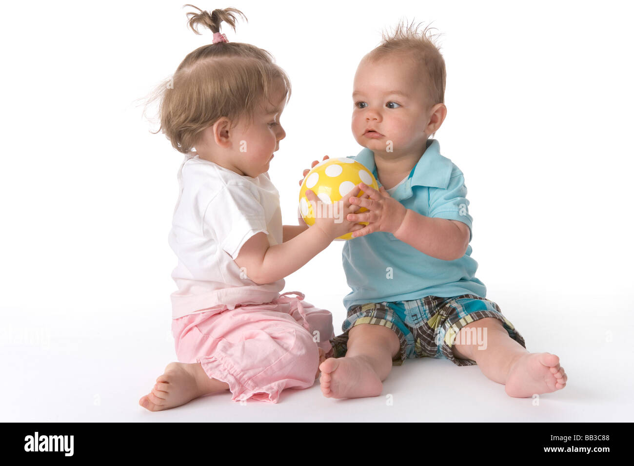 Two Toddlers One Toy High Resolution Stock Photography and Images - Alamy