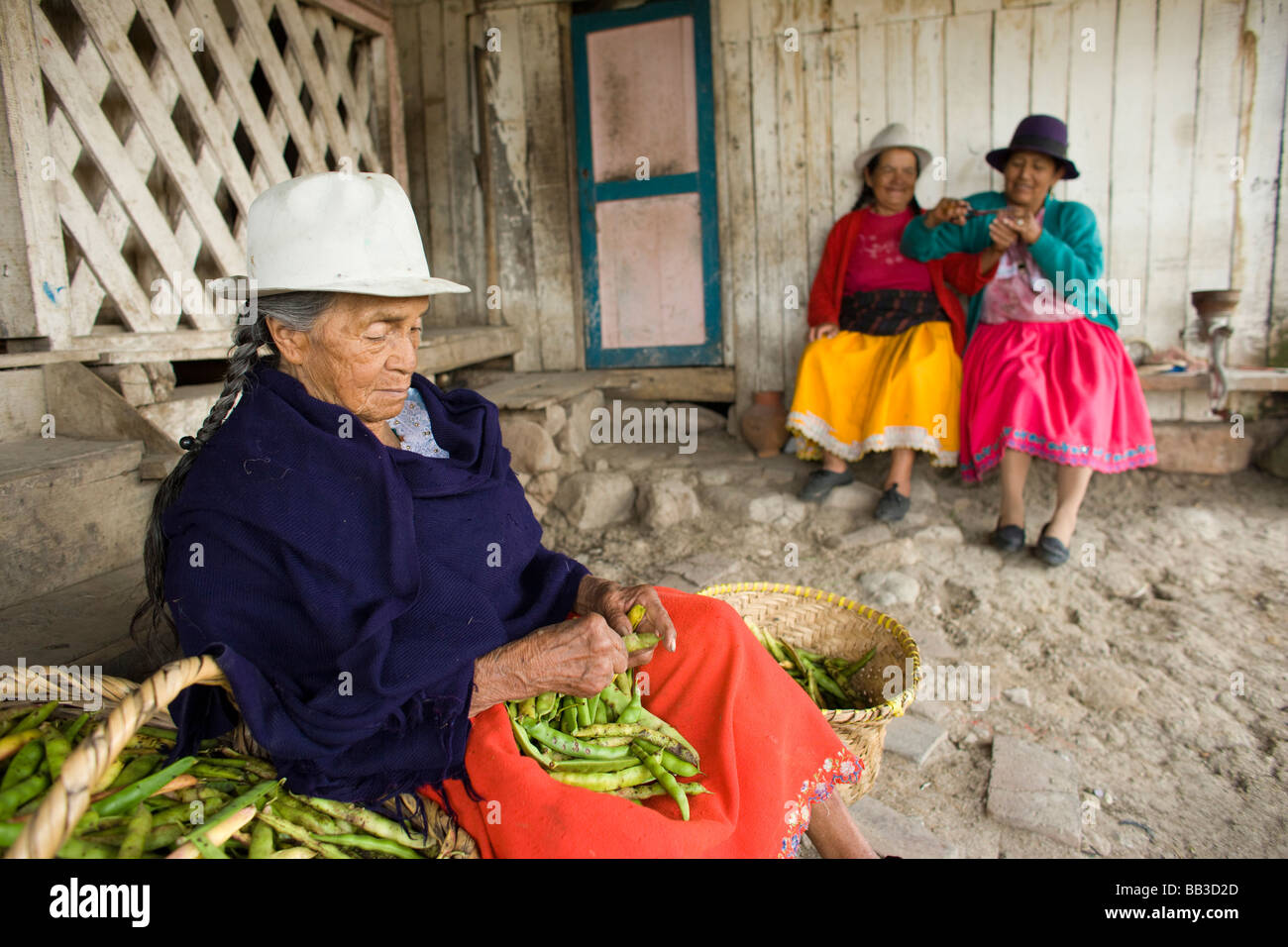 Women performing their daily chores, Cuenca, Ecuador Stock Photo - Alamy