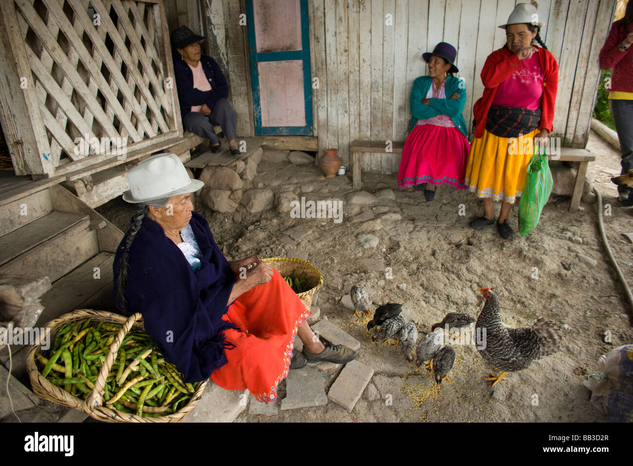 Women performing their daily chores, Cuenca, Ecuador Stock Photo - Alamy