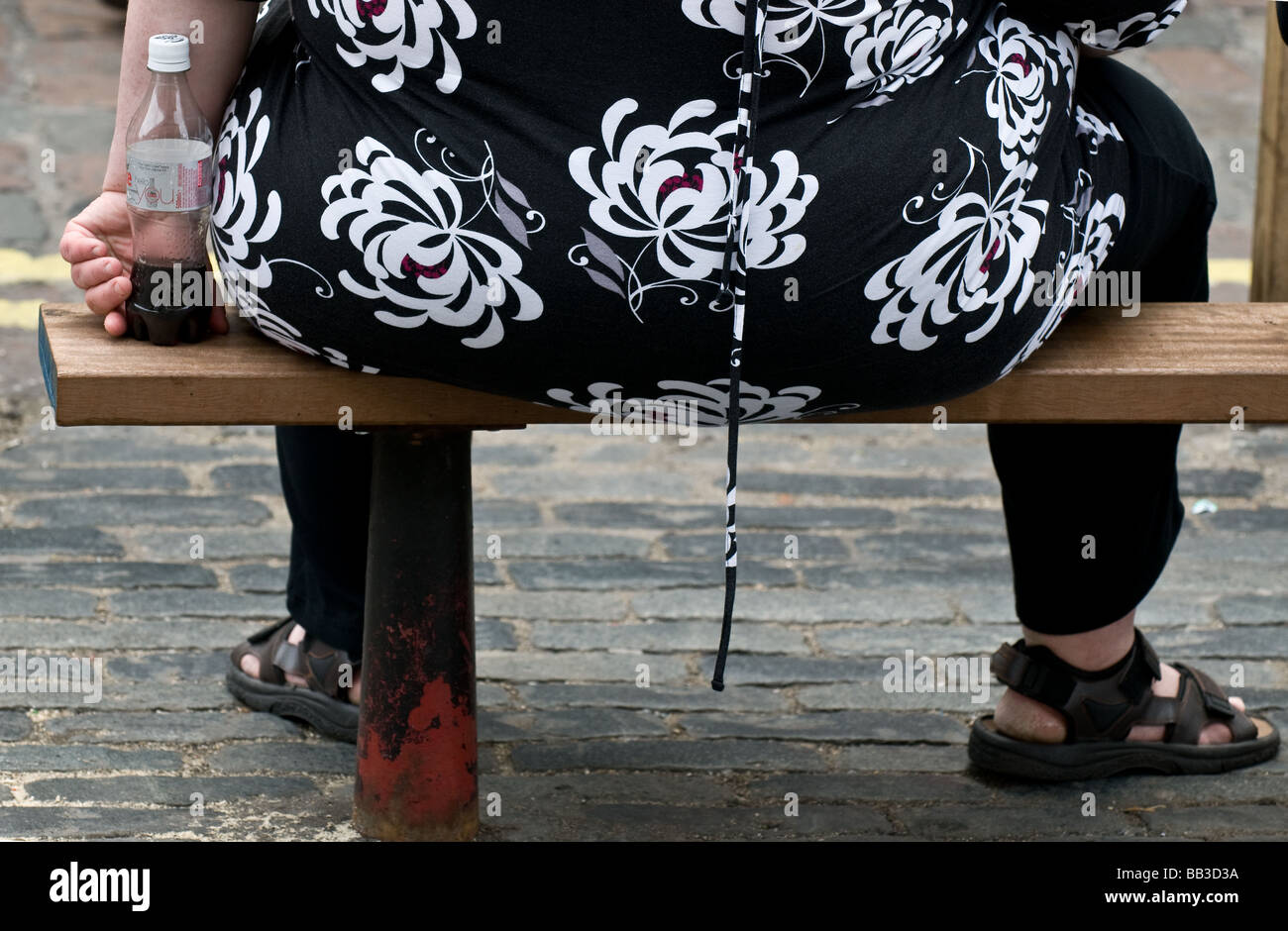 Obese obesity fat big overweight unhealthy outdoors exterior seat bench ...