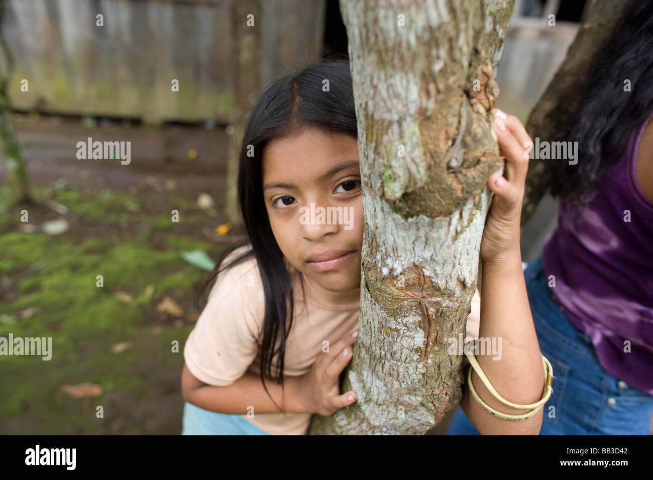 Shuar girl, Shuar community, Guadalupe, Ecuador Stock Photo - Alamy