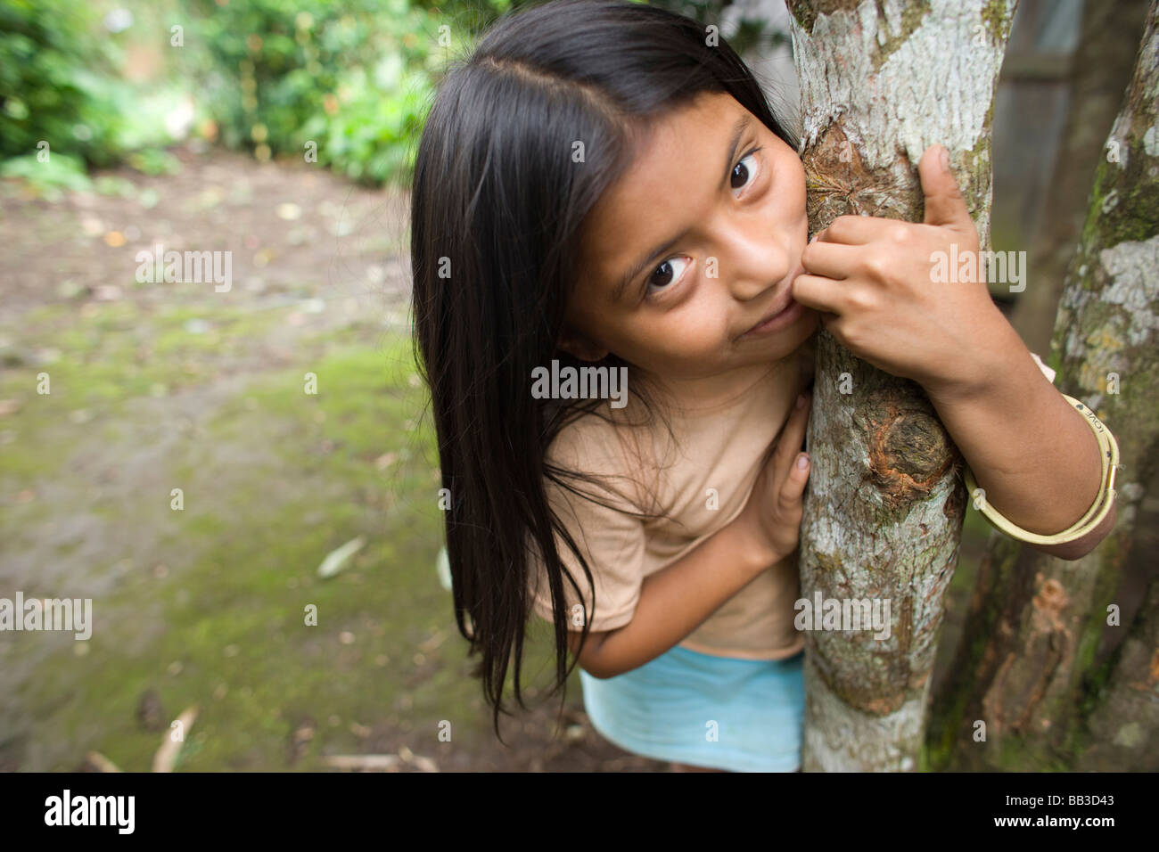 Shuar girl, Shuar community, Guadalupe, Ecuador Stock Photo - Alamy