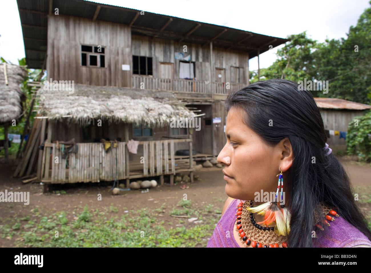 Woman leader shuar community guadalupe hi-res stock photography and ...
