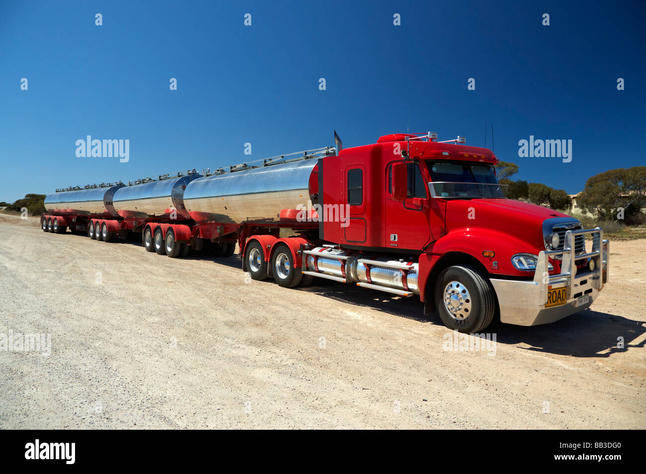 Australian road train hi-res stock photography and images - Alamy