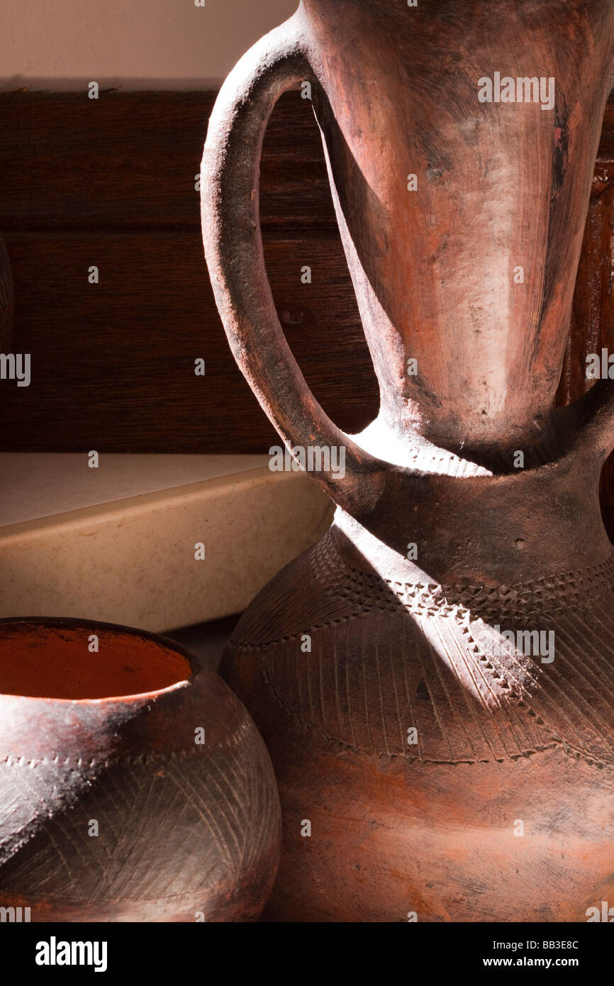 Traditional African clay containers Stock Photo - Alamy
