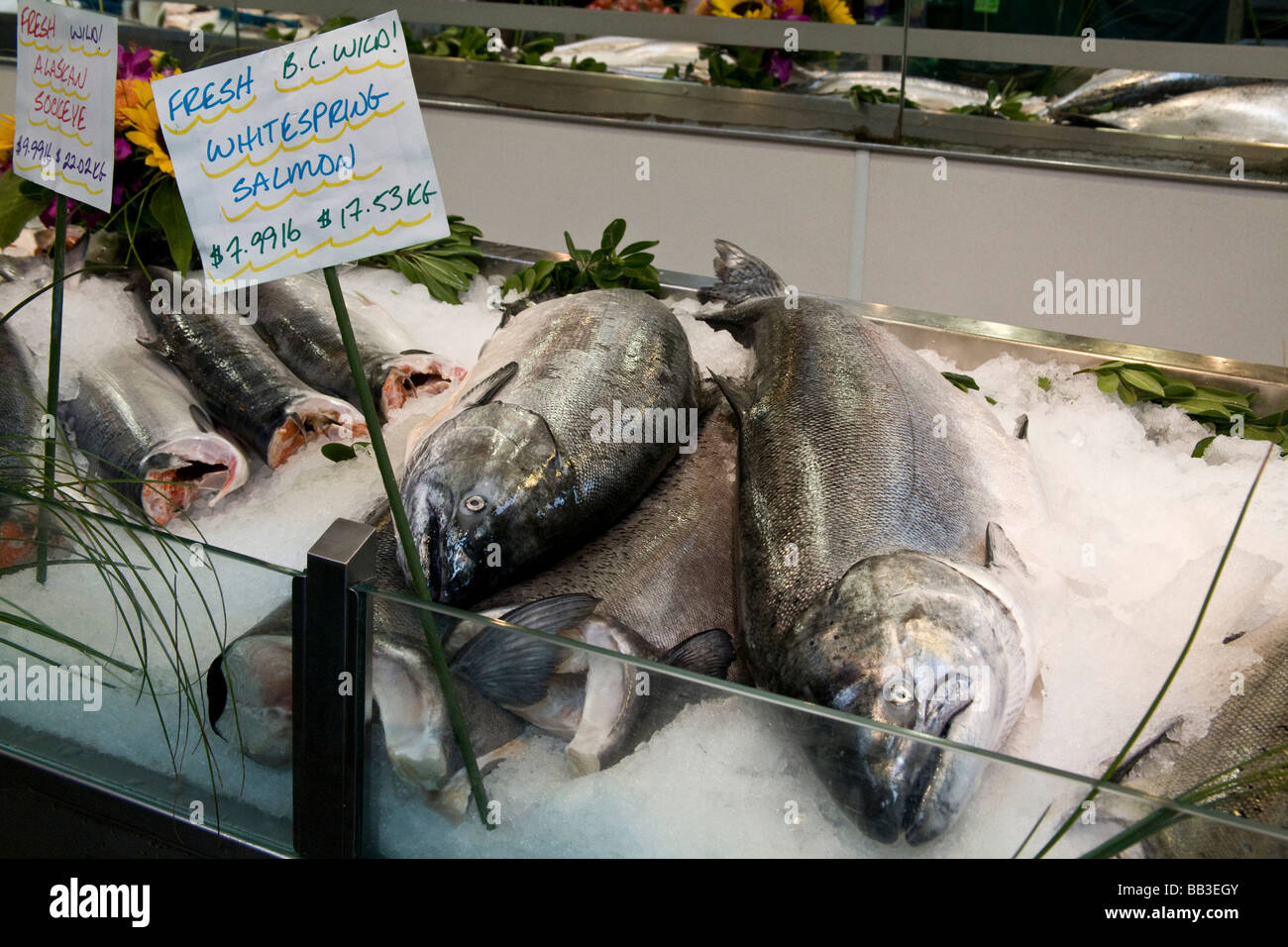 Granville island vancouver and salmon hi-res stock photography and ...