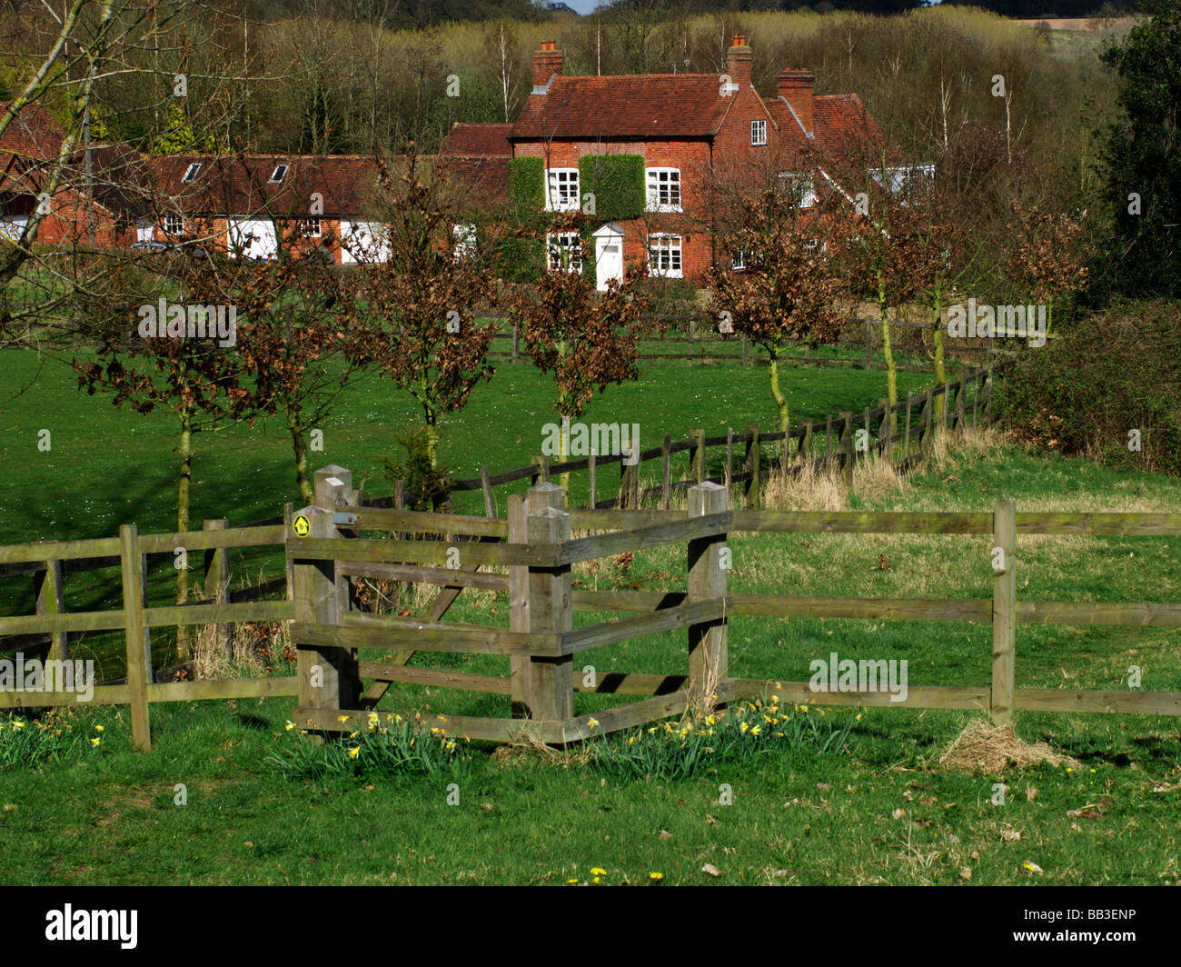 brick built house in countryside Stock Photo - Alamy