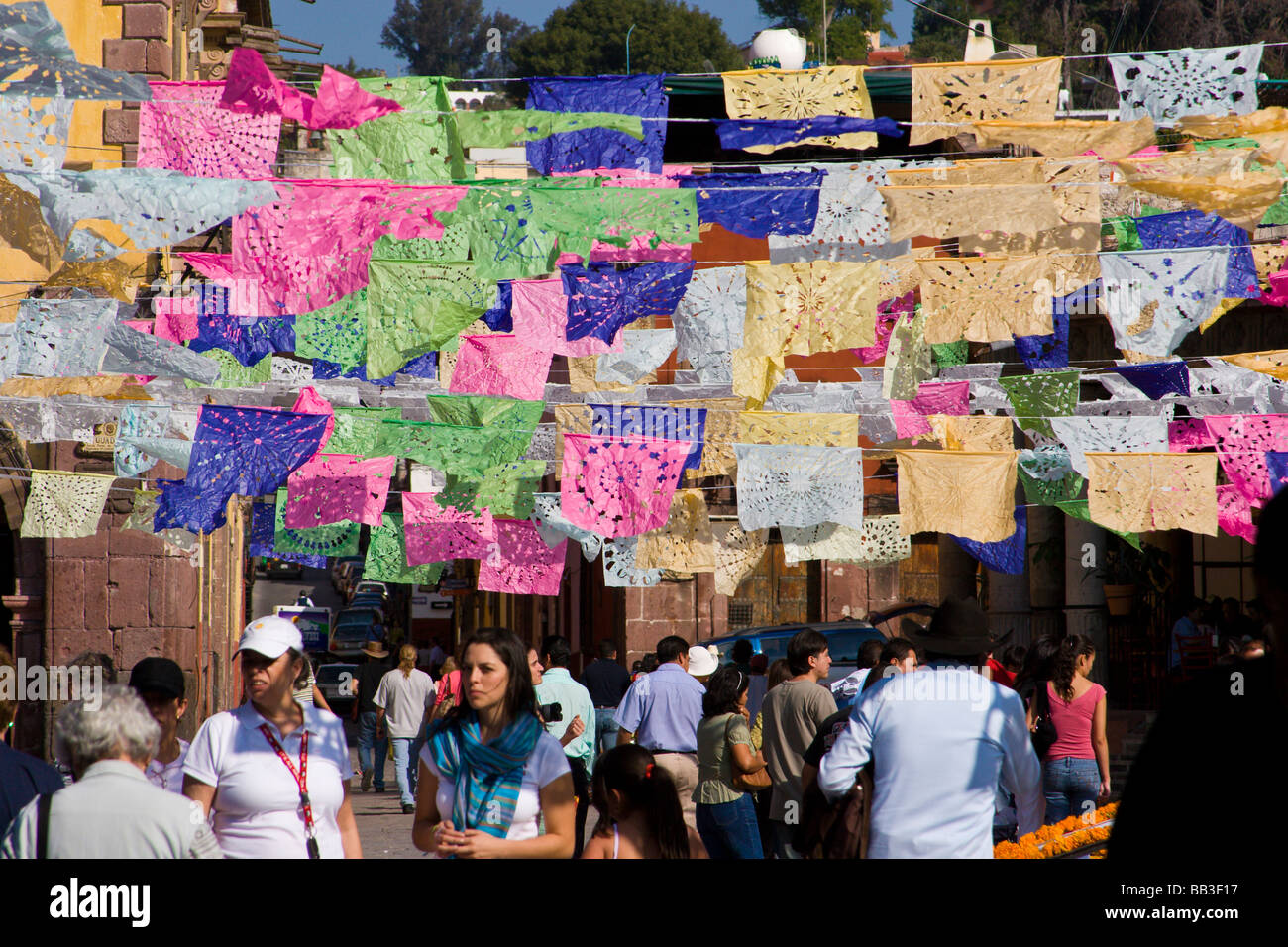 Day of the dead banner san miguel de allende hi-res stock photography ...