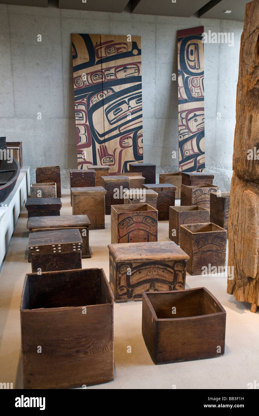 Canada, British Columbia, Vancouver. A collection of First Nation ...