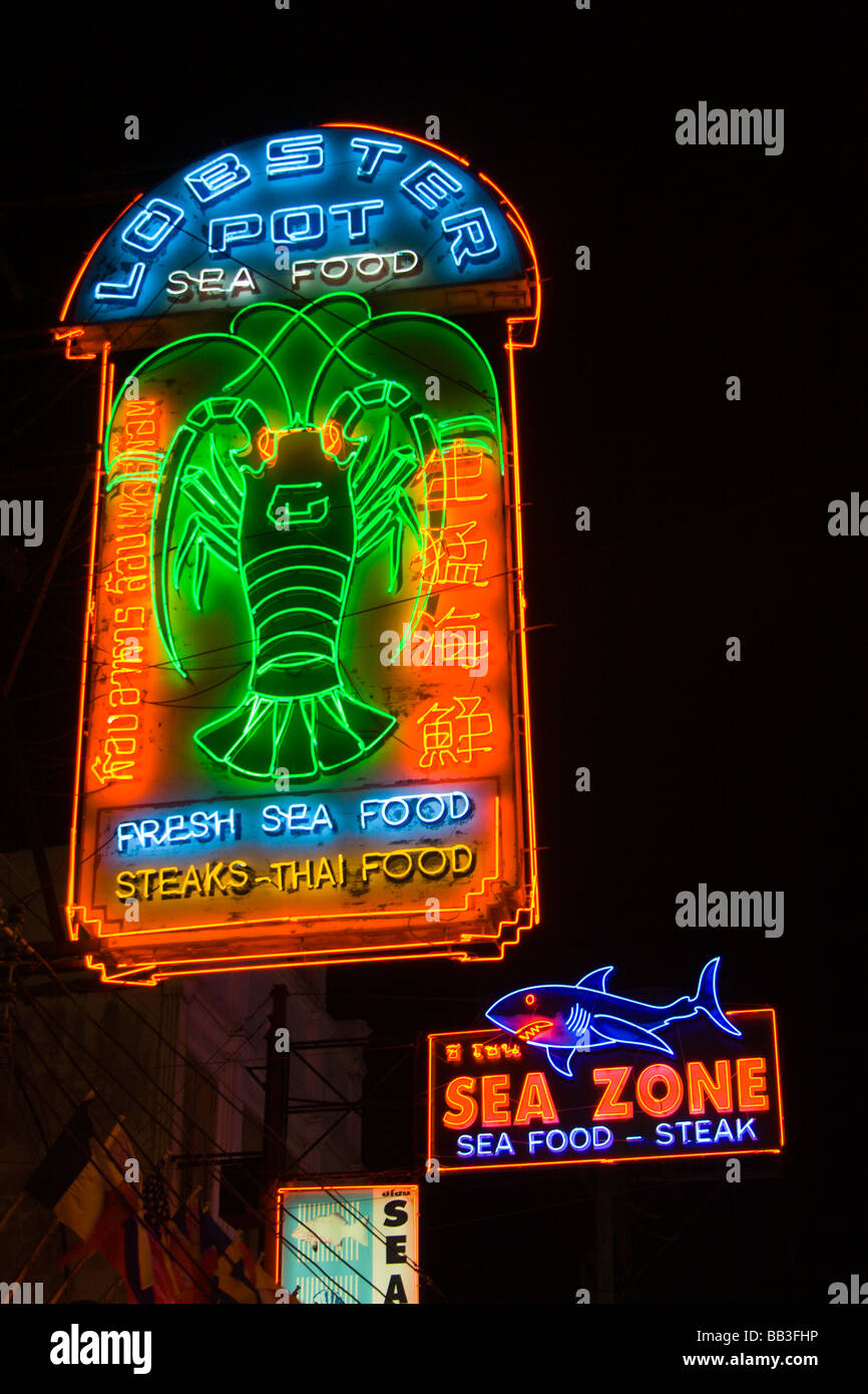 South Pattaya Road, the strip, one of Thailand's infamous red light ...