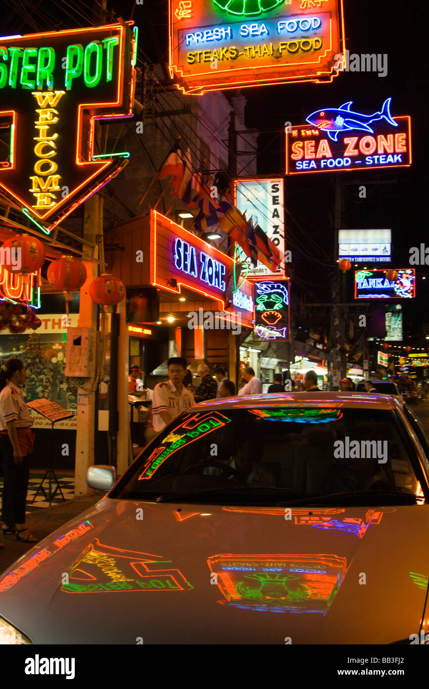 South Pattaya Road, the strip, one of Thailand's infamous red light ...