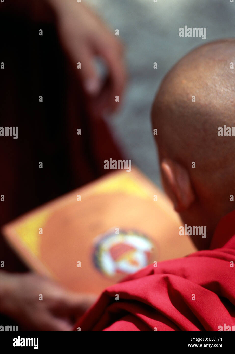 Monks reading book hi-res stock photography and images - Alamy