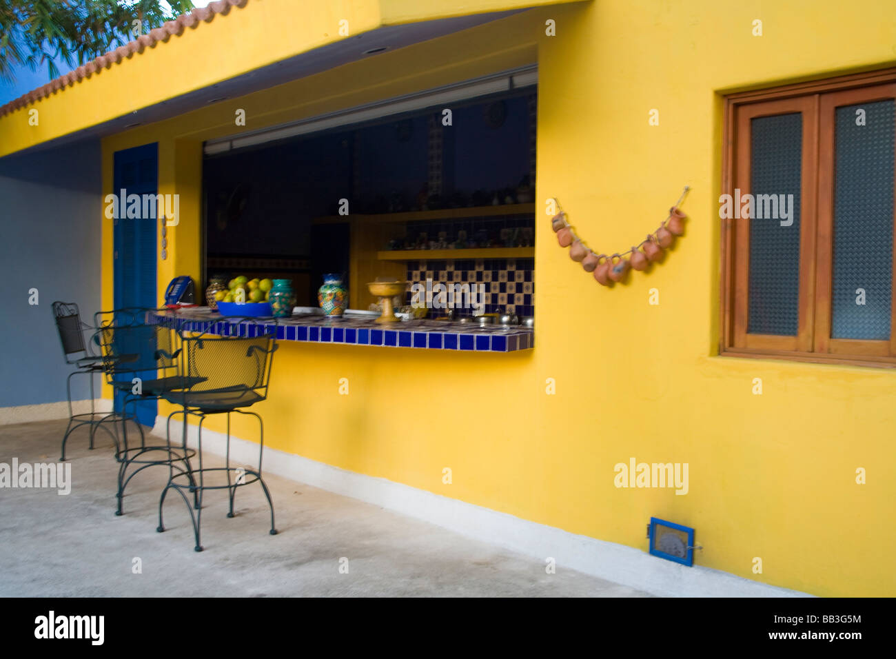 North America, Mexico, Yucatan, Merida. Pool bar at the Hotel ...
