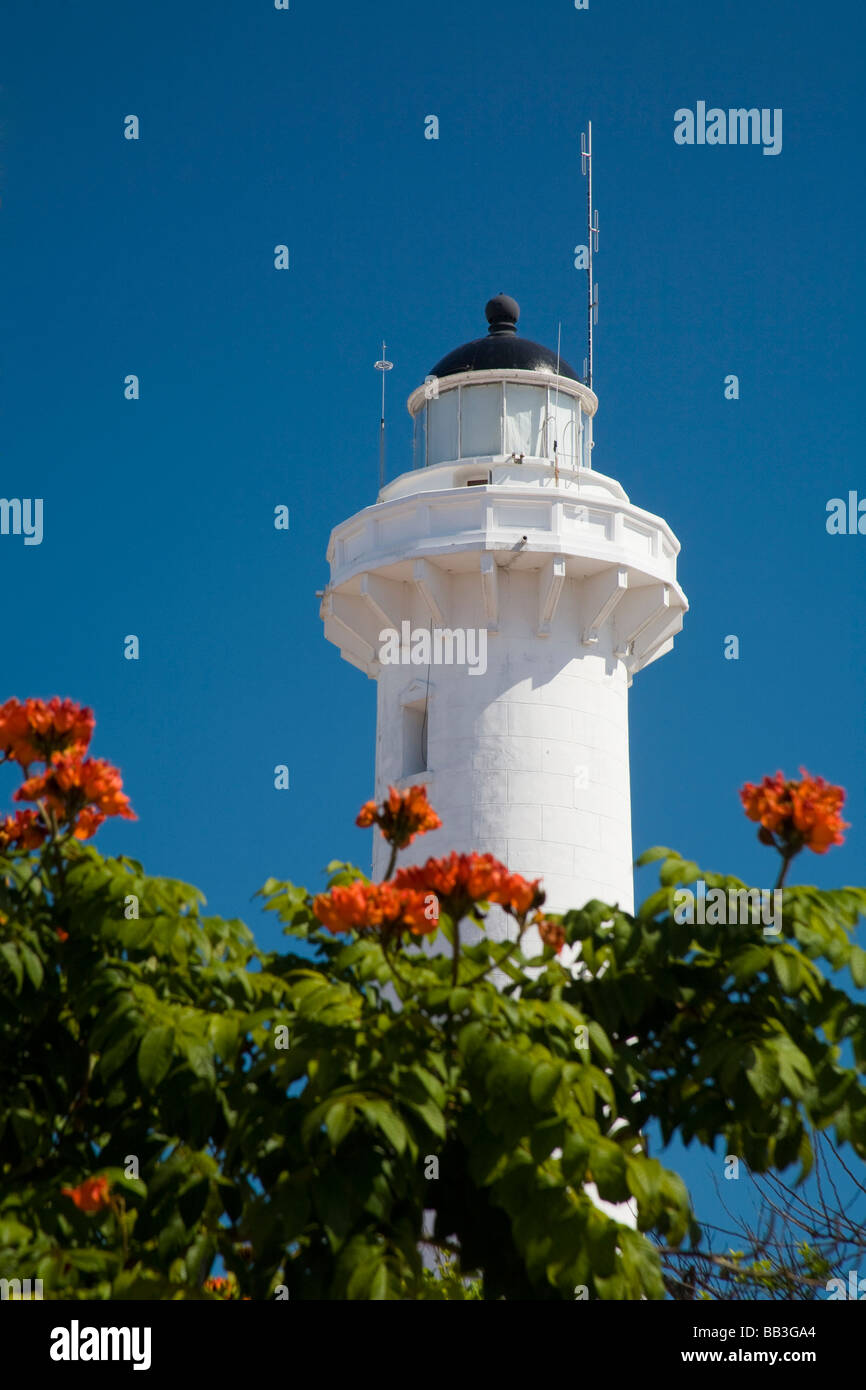 North America, Mexico, Yucatan, Progreso. The lighthouse, El Faro, in ...