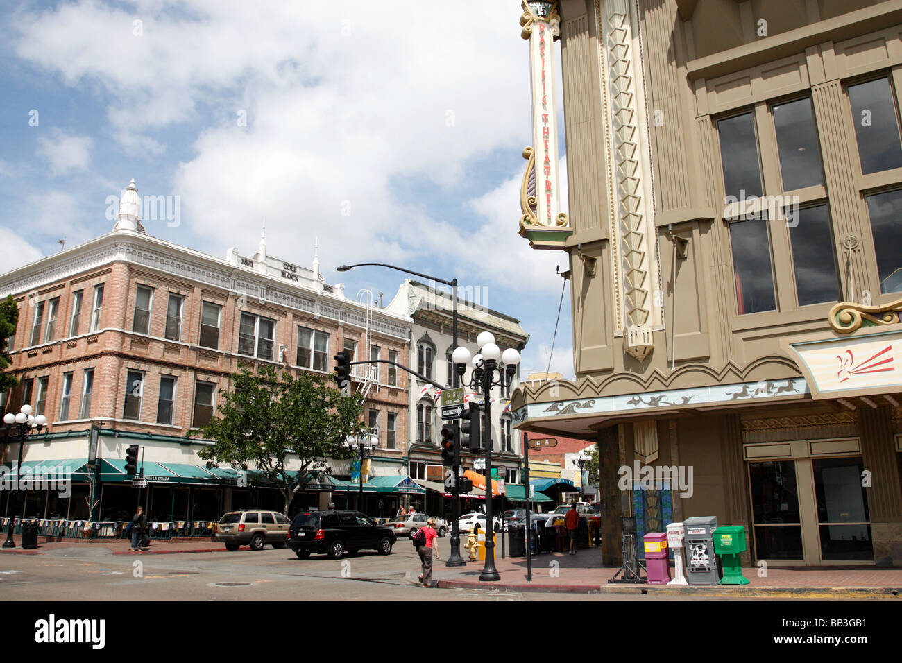 corner of g street & 5th avenue pacific theaters (R) and the cole block ...