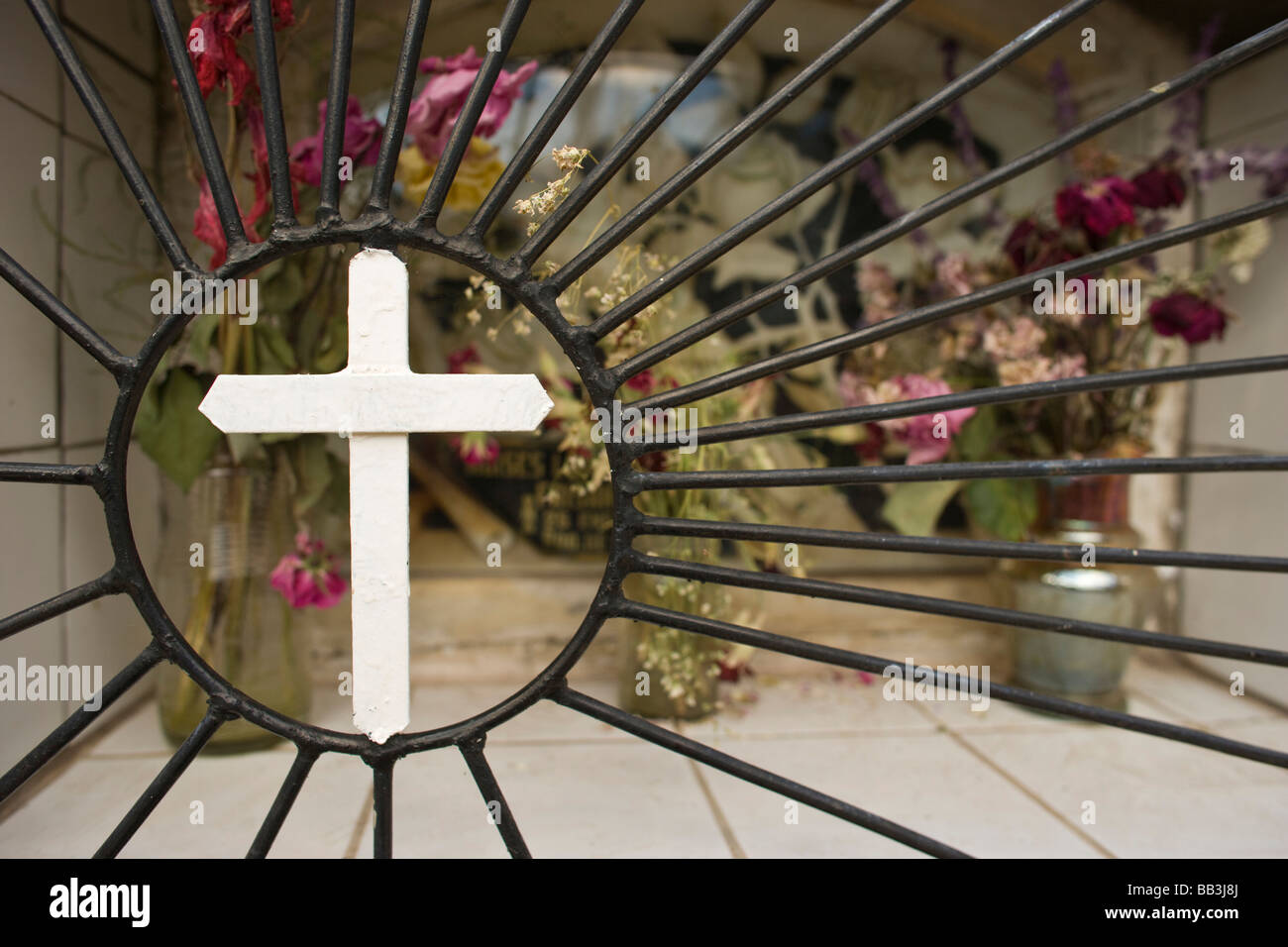 Cross on gate outside of church, Ollantayambo, Peru Stock Photo - Alamy