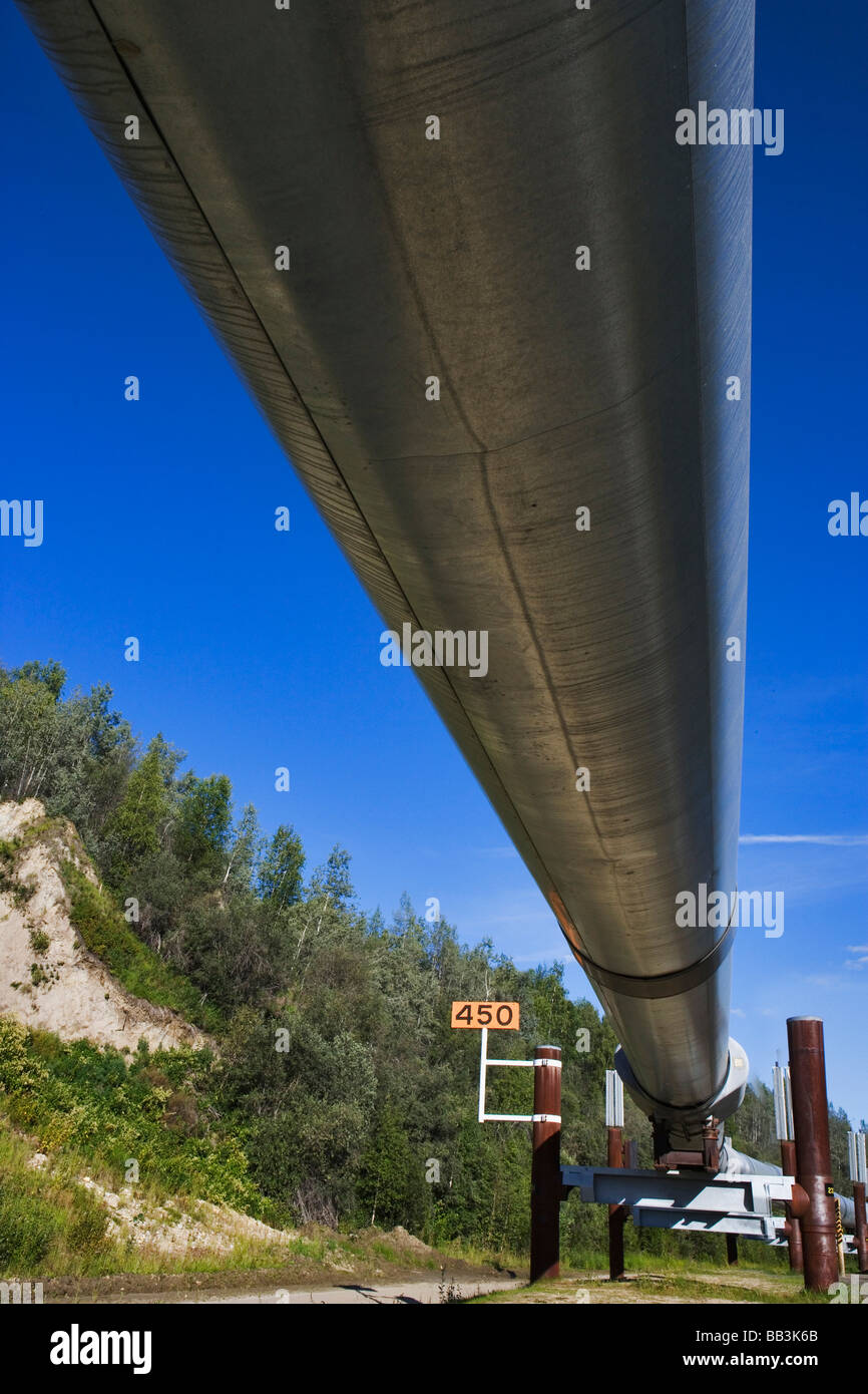 USA, Alaska, Fairbanks. Under view of the Alyeska Pipeline Stock Photo ...