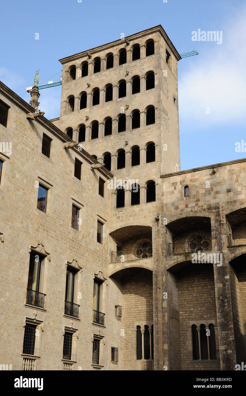 Ancient Buildings at the Placa Reial in Barcelona, Spain Stock Photo ...